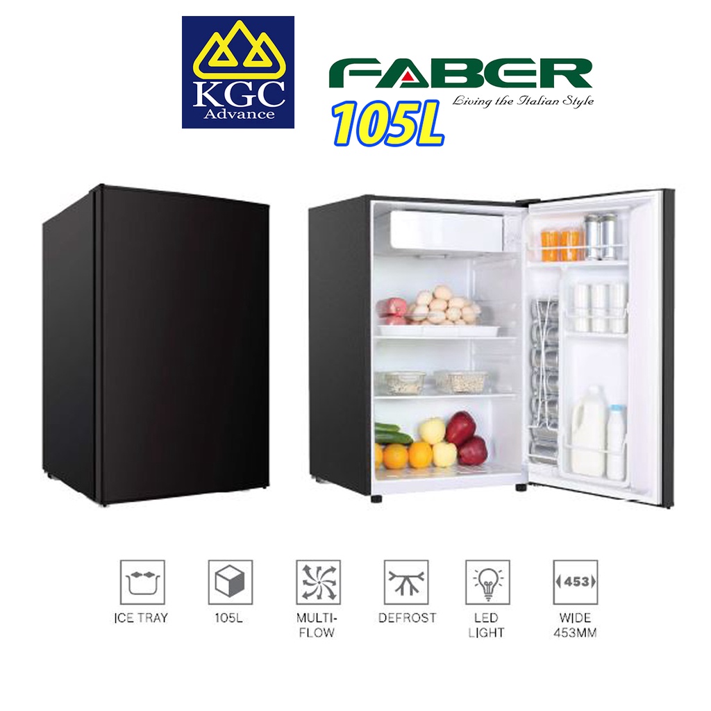 FABER (100L) 1 Door Fridge LUSSO 100BK Refrigerator Mini Bar | Shopee ...