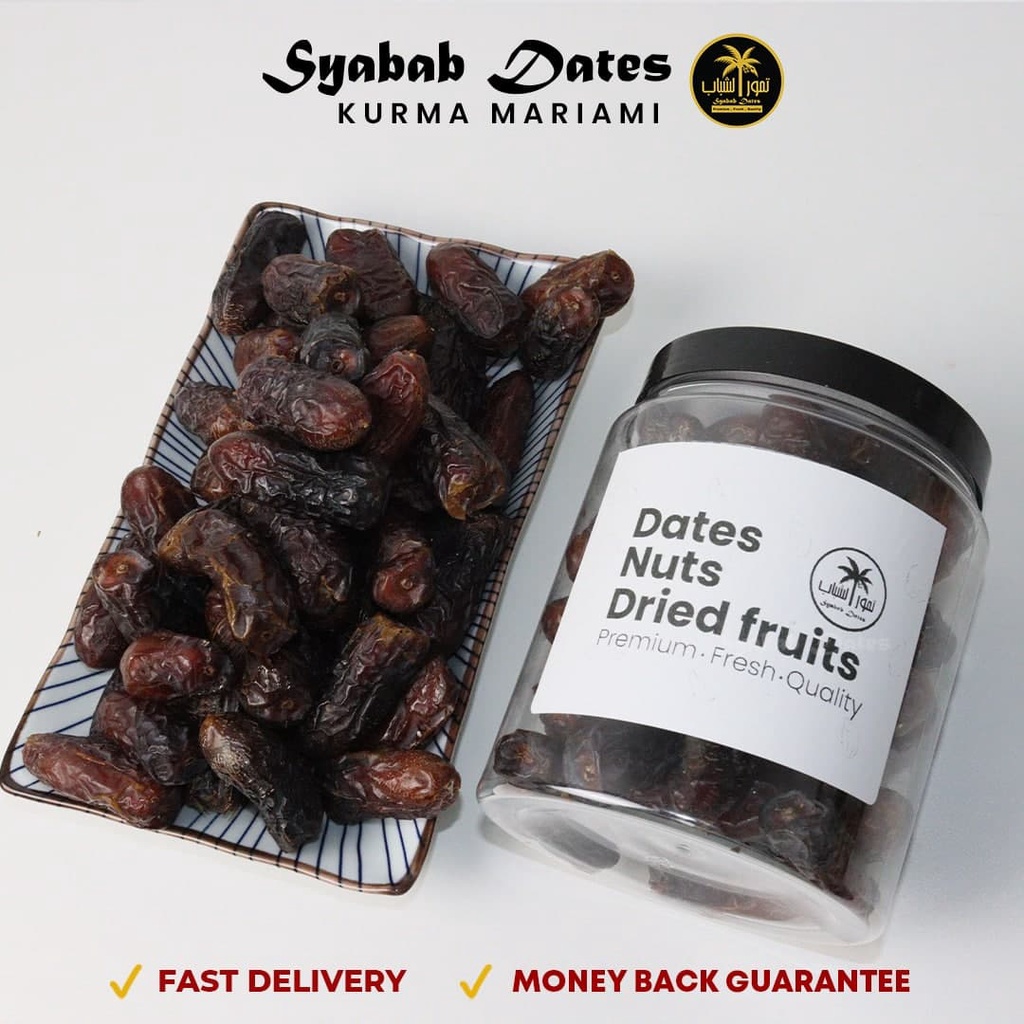 New!! Syabab Dates Kurma Mariami Jumbo VIP 250g/500g/1kg | Shopee Malaysia