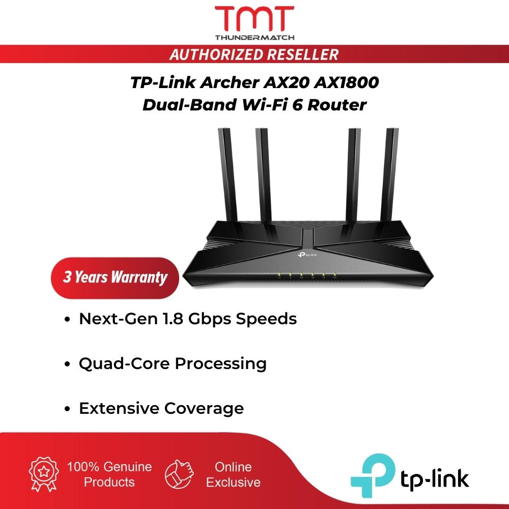 TP-Link Archer AX20 / AX23 Dual-Band Wi-Fi 6 Router - AX1800 1201 Mbps ...