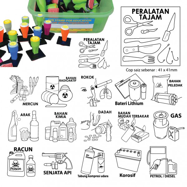 Cop Bahan Bahaya Dan Beracun (16 Pcs) | Shopee Malaysia