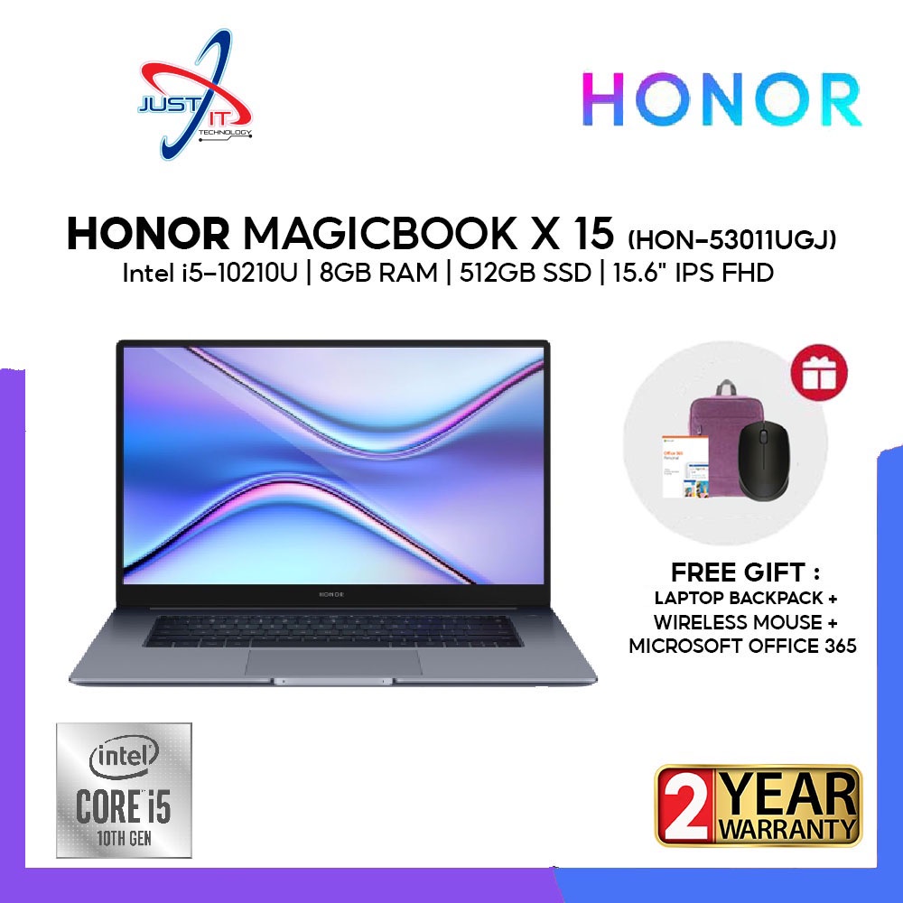 Honor Magicbook X 15 ( HON-53011UGJ )15.6" IPS FHD Laptop I5-10210U ...
