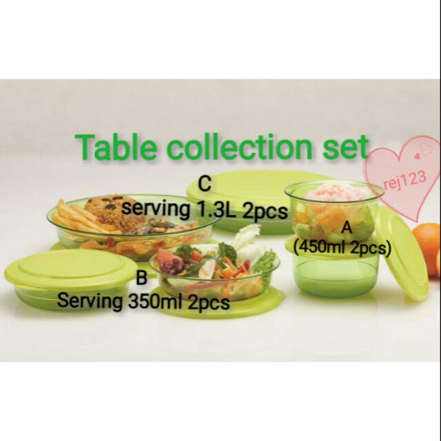 Tupperware table collection set (2pcs) | Shopee Malaysia