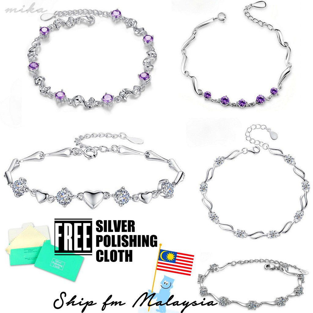 S925 Silver Bracelet For Women Gelang Tangan Perempuan Bracelets Silver ...