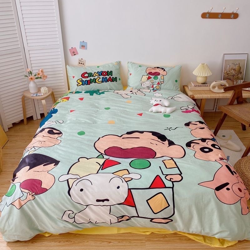 Crayon Shinchan Bedsheet Blanket cover sets pillowcase 蜡笔小新趣味床单 ...