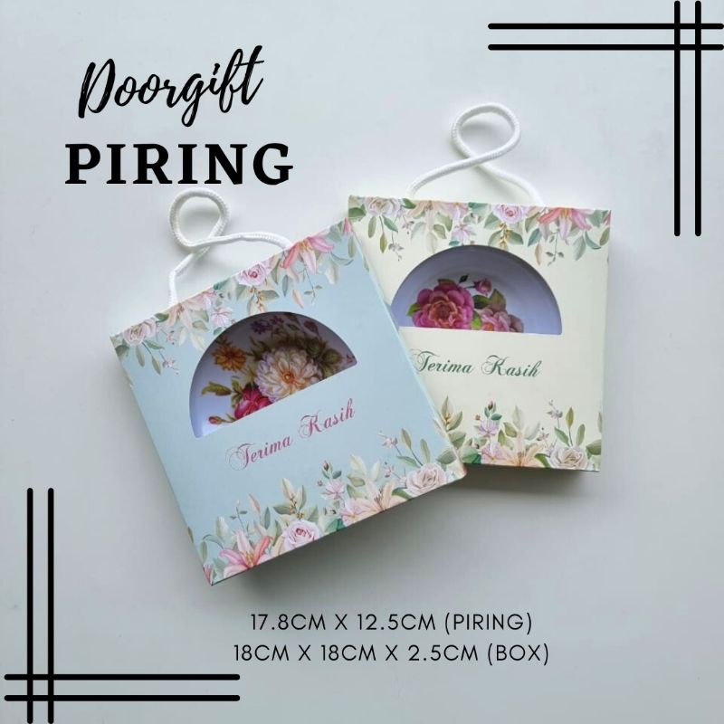 DOORGIFT PIRING + BOX DOORGIFT PERKAHWINAN BIRTHDAY AKIKAH | Shopee ...