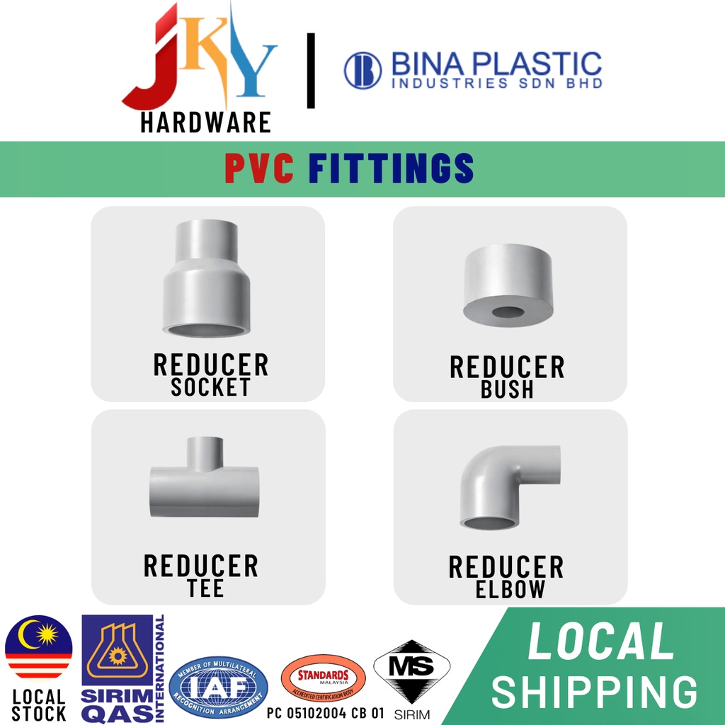 REDUCING PVC FITTINGS - PVC Connector - 15mm-20mm-25mm - Reduce Reducer Socket/Tee/Elbow/Bush ...