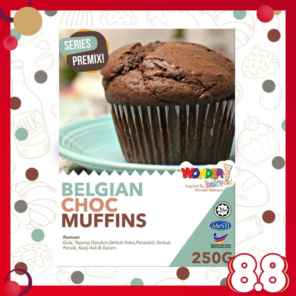 {SHIP IN 24 BUSINESS HRS} SET TEPUNG MUFFIN COKLAT BELGIUM | BELGIAN ...