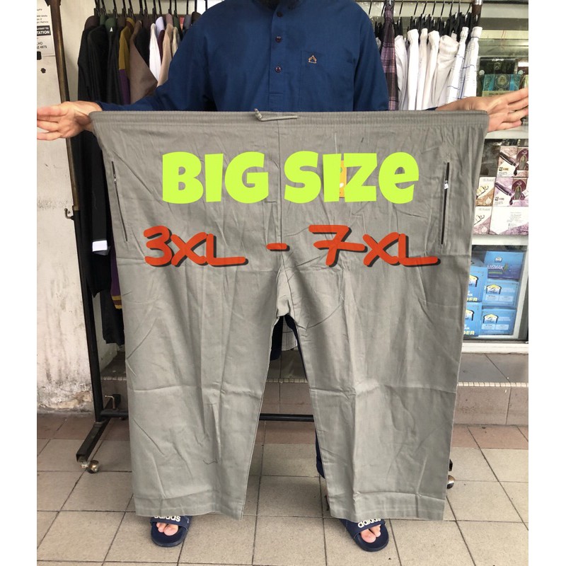 Seluar solat 2 POKET size besar cotton TEBAL 3xL - 7xL big size [part 2 ...