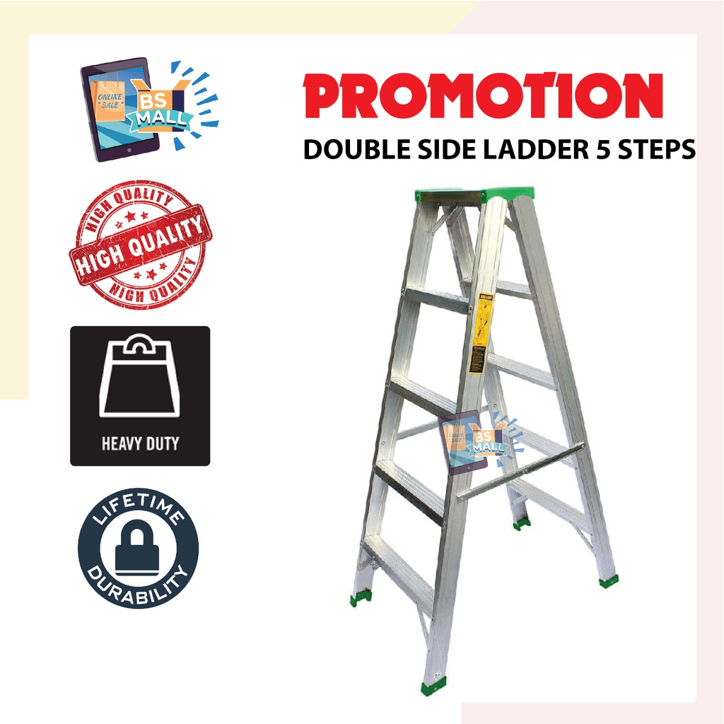 5 Step Double Ladder Aluminium Double Sided Ladder / Tangga 5 Step ...