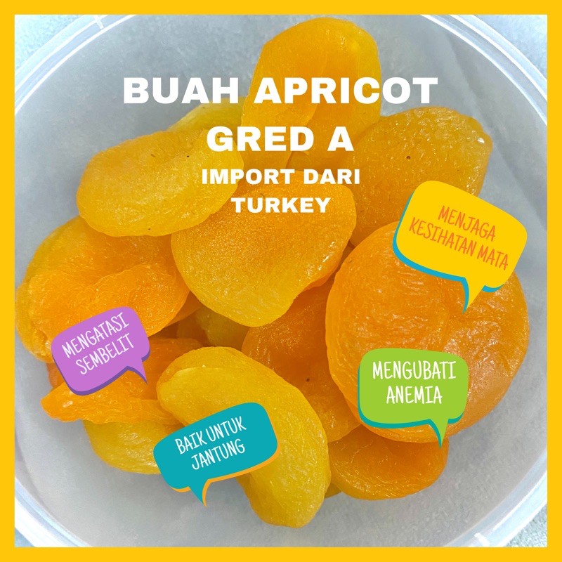 🔥READY STOCK🔥 BUAH APRICOT PREMIUM GRED A IMPORT TURKEY 250G | Shopee ...