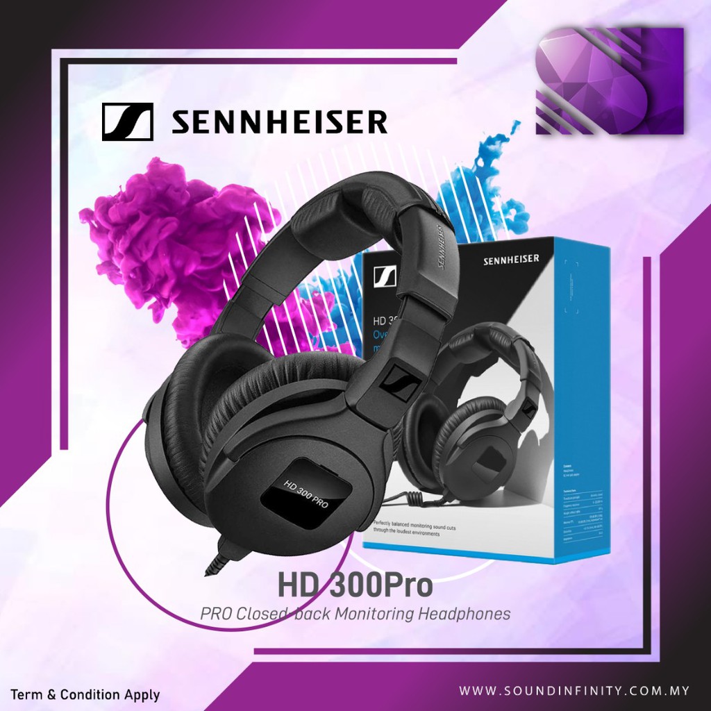 [ Ready Stock ] Sennheiser HD 300 PRO Closed-back Professional Monitor ...