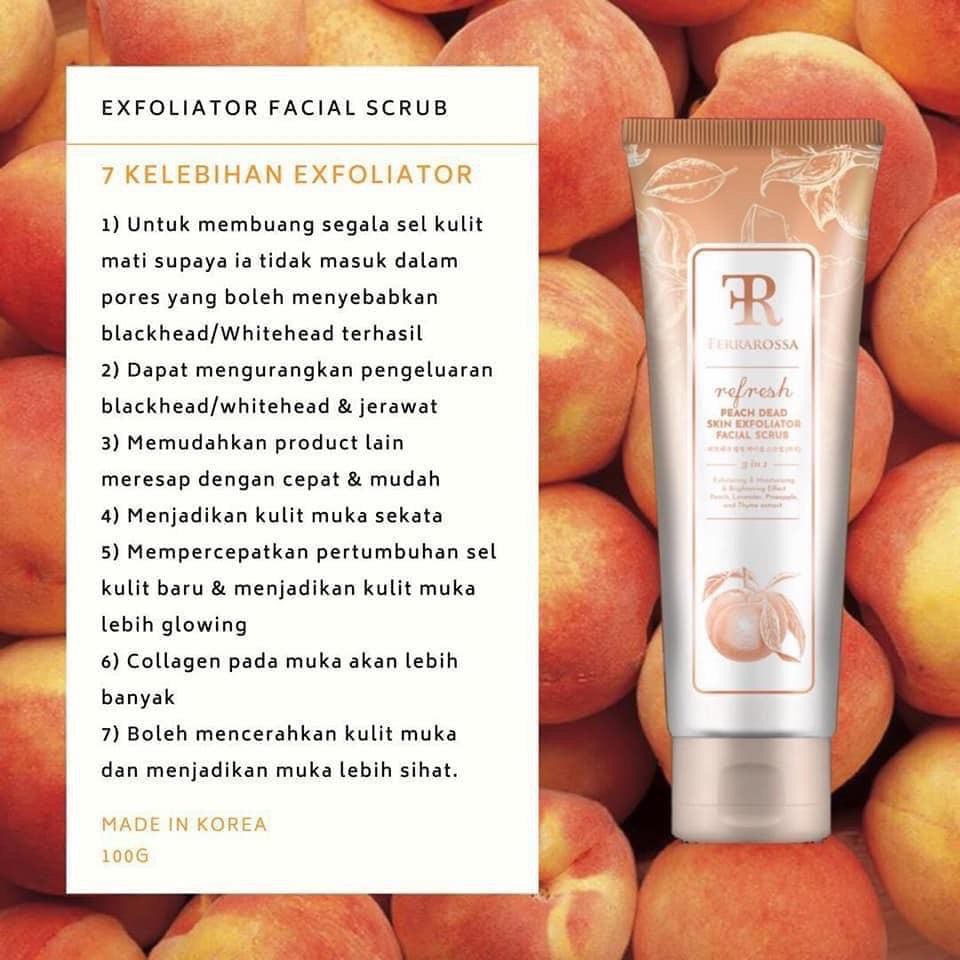 FERRAROSSA EXFOLIATOR PEACH FACIAL SCRUB | Shopee Malaysia