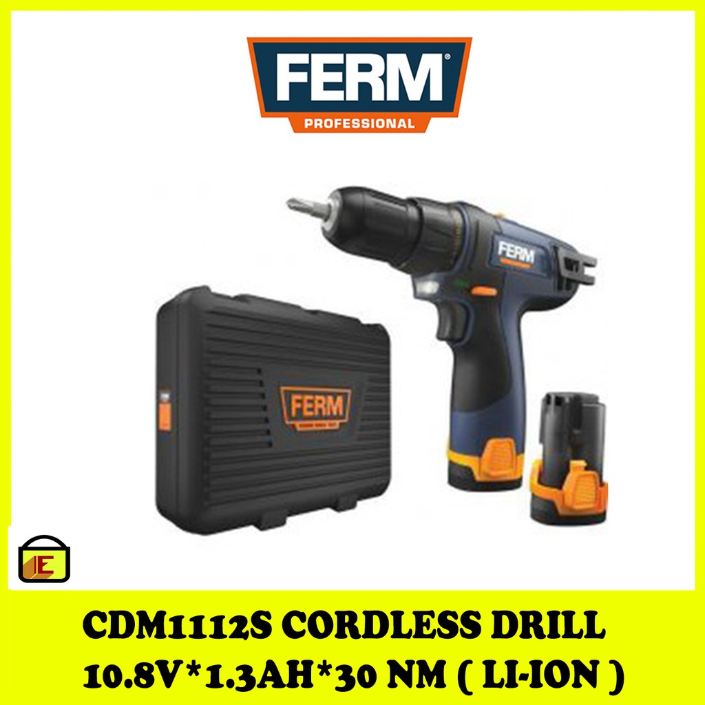 Ferm CDM1112S 30 Nm Torque Cordless Li-lon Driver | Shopee Malaysia