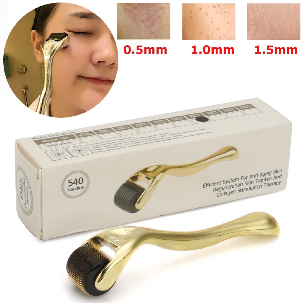 [READY STOCK] NEW GENERATION Gold DermaRoller 540 micro needle 0.5mm ...