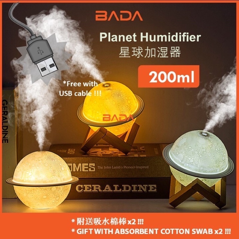 Aroma Diffuser Planet 3D Moon LED Night LED Silent Essential Oil ...
