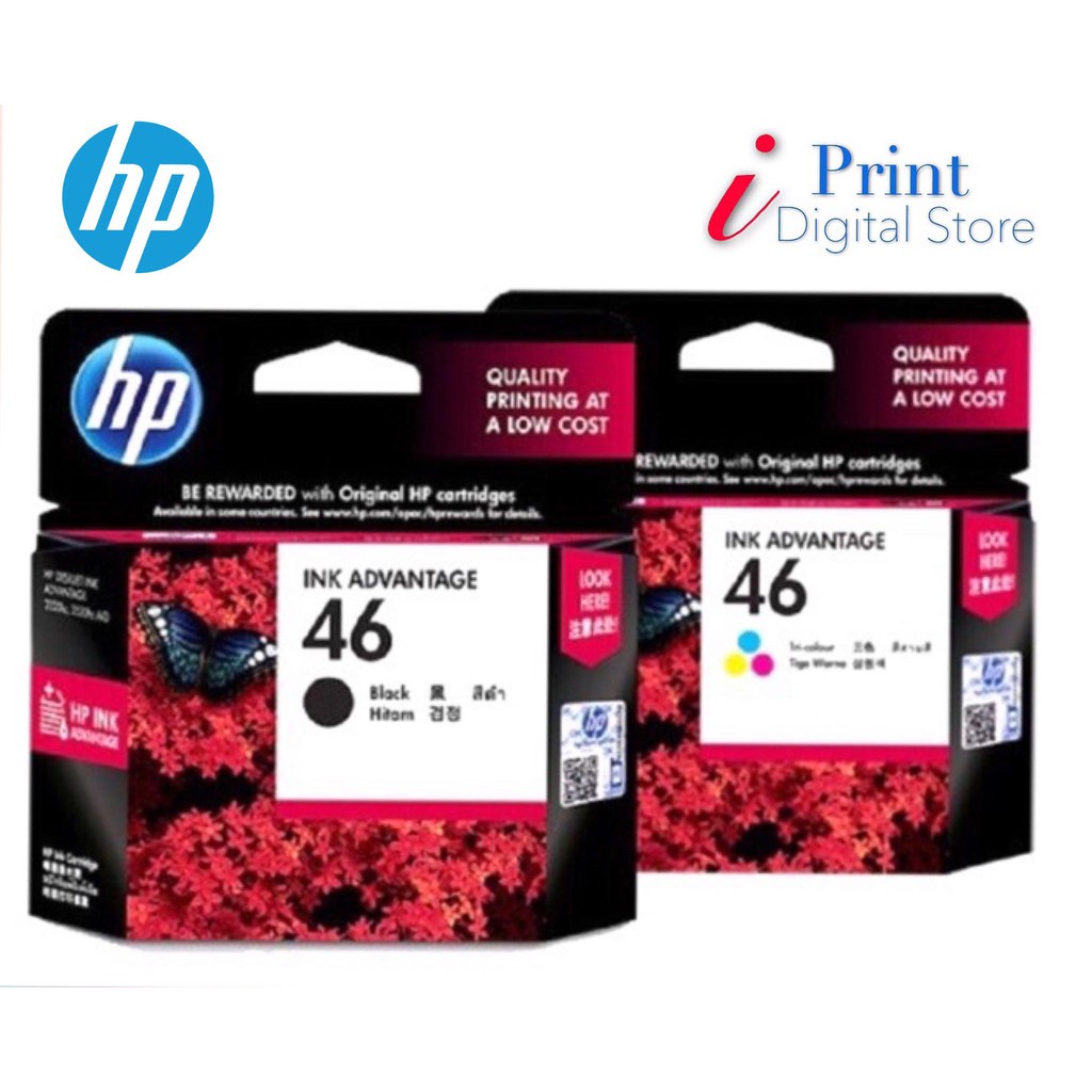HP 46 BLACK/TRI-COLOR INK ADVANTAGE CARTRIDGE [100% ORIGINAL] | Shopee ...