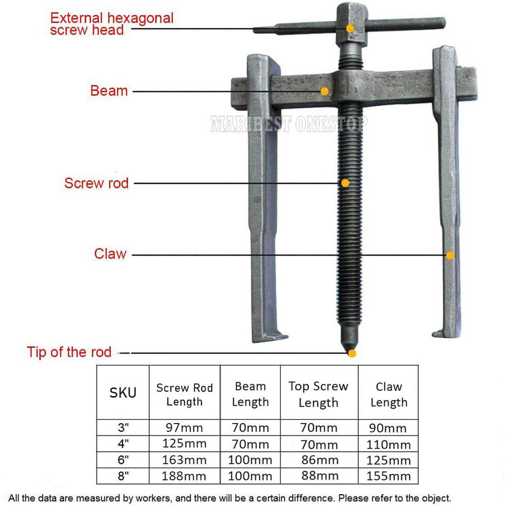 🌹[Local Seller] 3 inch – 8 inch German Type Two Jaws Claw Bearing Gear ...