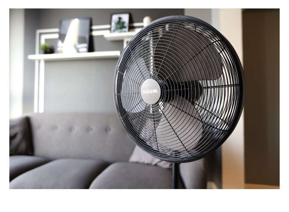 Houm S16 (Walnut) 16 Inch Style Series 3 Speed Settings Stand Fan With ...