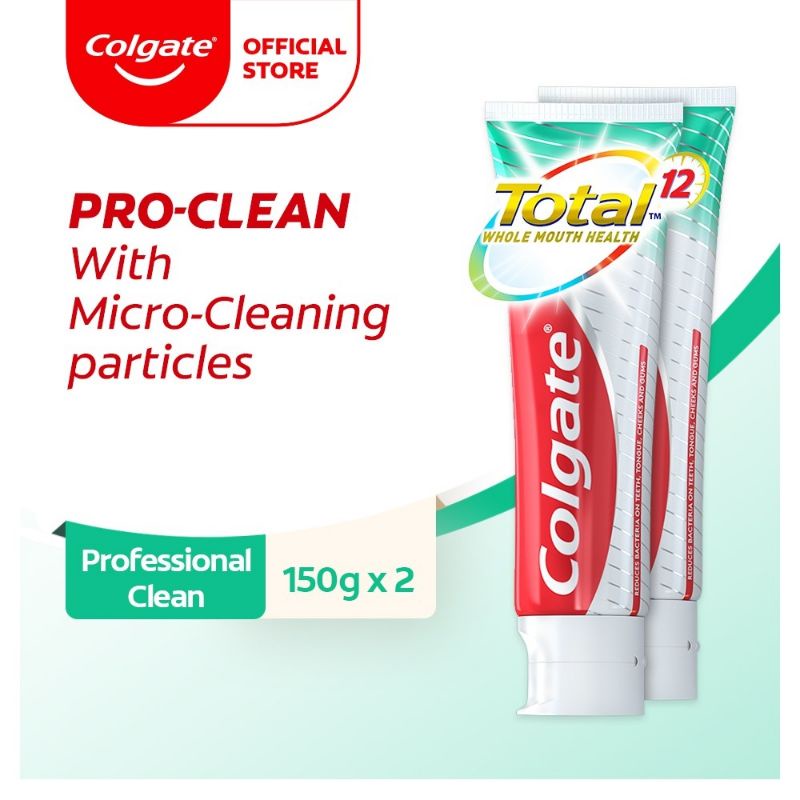 Colgate Total - Professional Clean Gel Toothpaste Valuepack (150g x ...