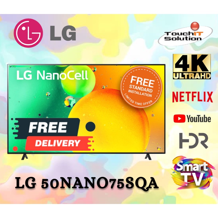 LG 50 inch 50NANO75SQA 4K Smart NanoCell TV NANO75SQA | Shopee Malaysia