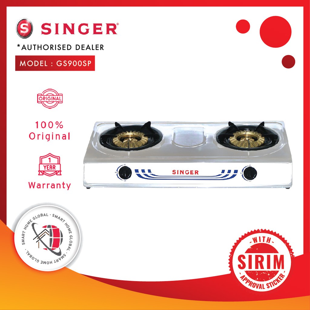 *Ready Stock*Singer GS900SP Double Burner gas Cooker | Shopee Malaysia