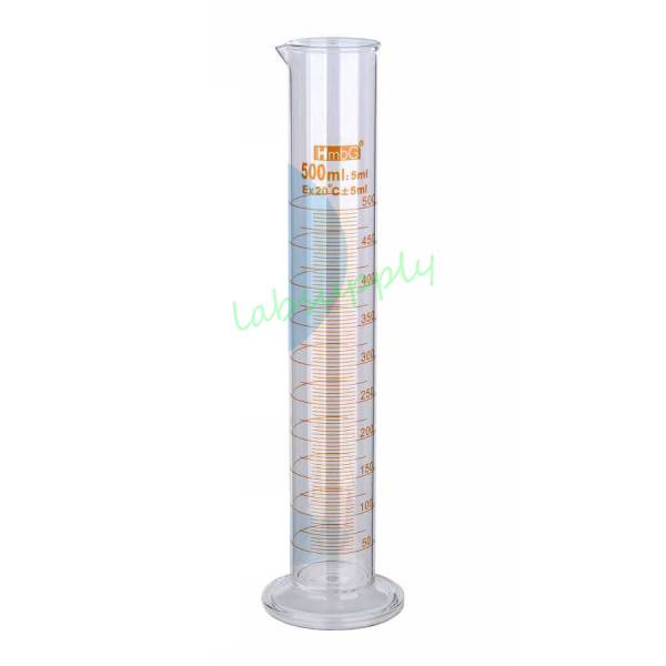Measuring Cylinder 500ml, Glass, Round based, Silinder Penyukat ...