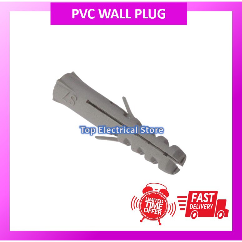 PVC WALL PLUG 6MM PLAK DINDING (50PCS/BAR) | Shopee Malaysia