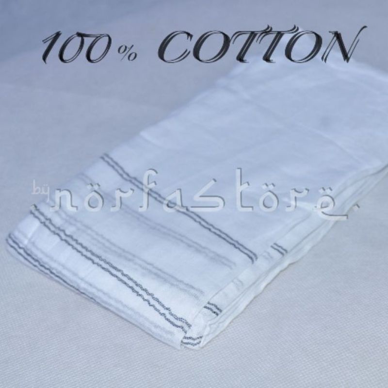 Serban putih 100% cotton (300cm x 90cm) | Shopee Malaysia