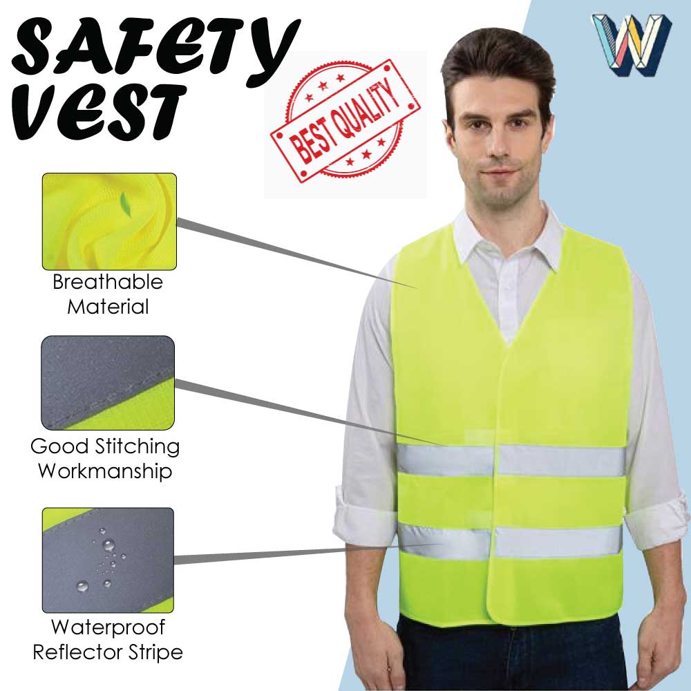 Reflective Safety Vest With High Visibility Safety Clothing Jaket ...