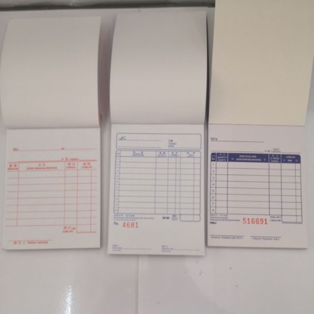 Bill book small mini with carbon and carbonless 3ply | Shopee Malaysia
