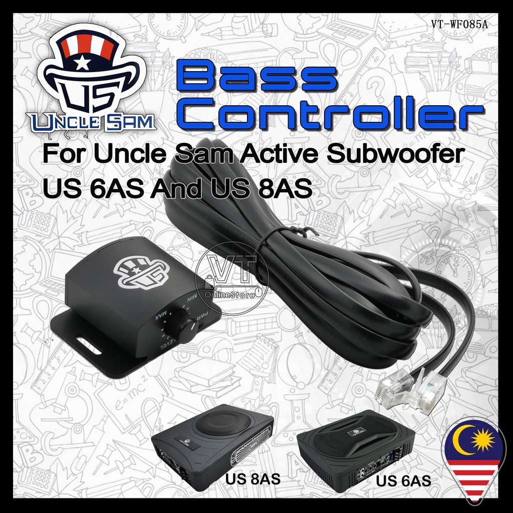 Uncle Sam Bass Controller For US 6AS & US 8AS Active Subwoofer Car ...