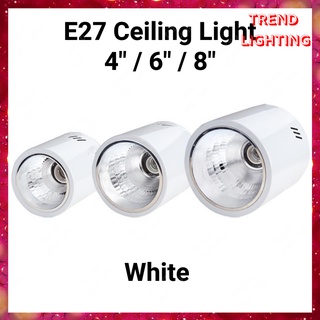 E27 Surface Mounted Down light 4 / 6 / 8 Inches E27 Black/ White surface mounted downlight | E27 ...