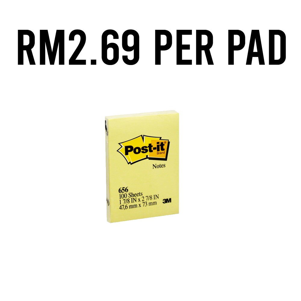 3M 656 (2" X 3") Post It Notes-Yellow | Shopee Malaysia