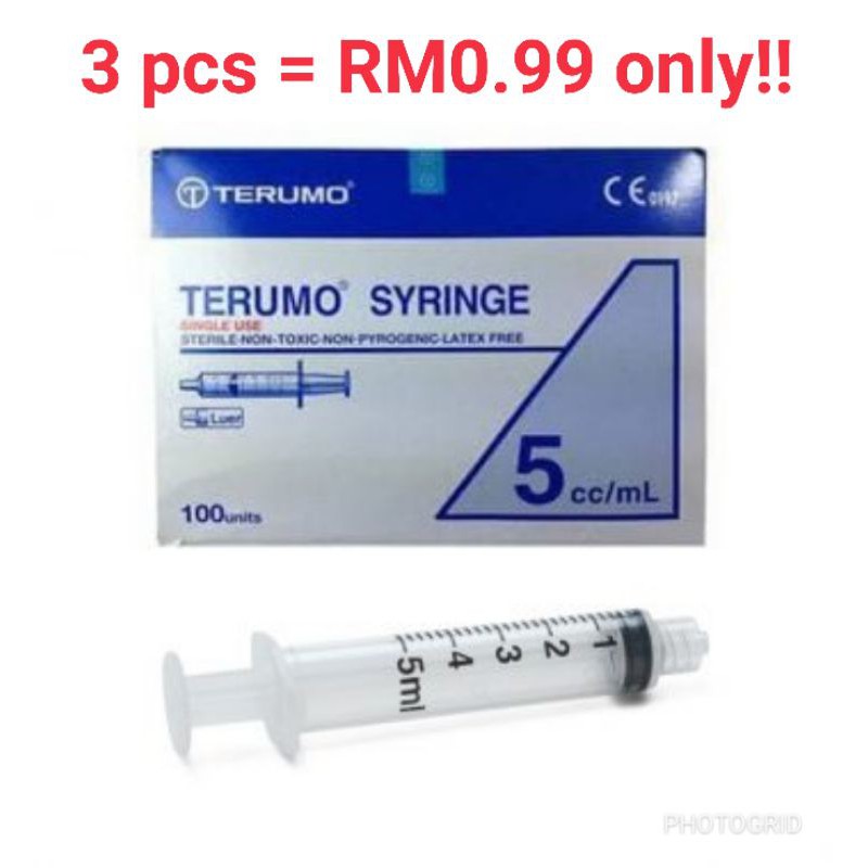 TERUMO 5cc/ml & 50ml Disposable Syringe Without Needle, Luer Lock Tip | Shopee Malaysia