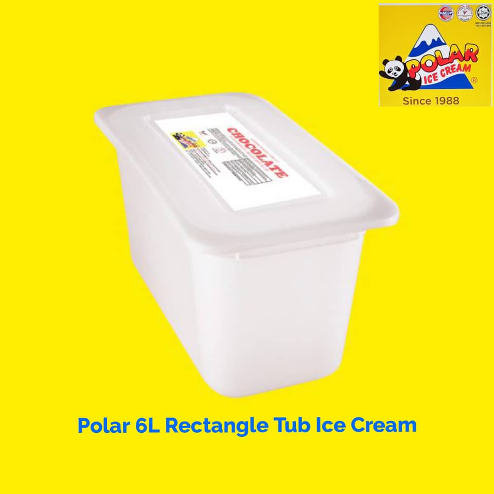 Polar 6L Rectangular Tub Ice Cream + Polar Ice Cream Cone (10pcs) - Klang Valley Only | Shopee ...