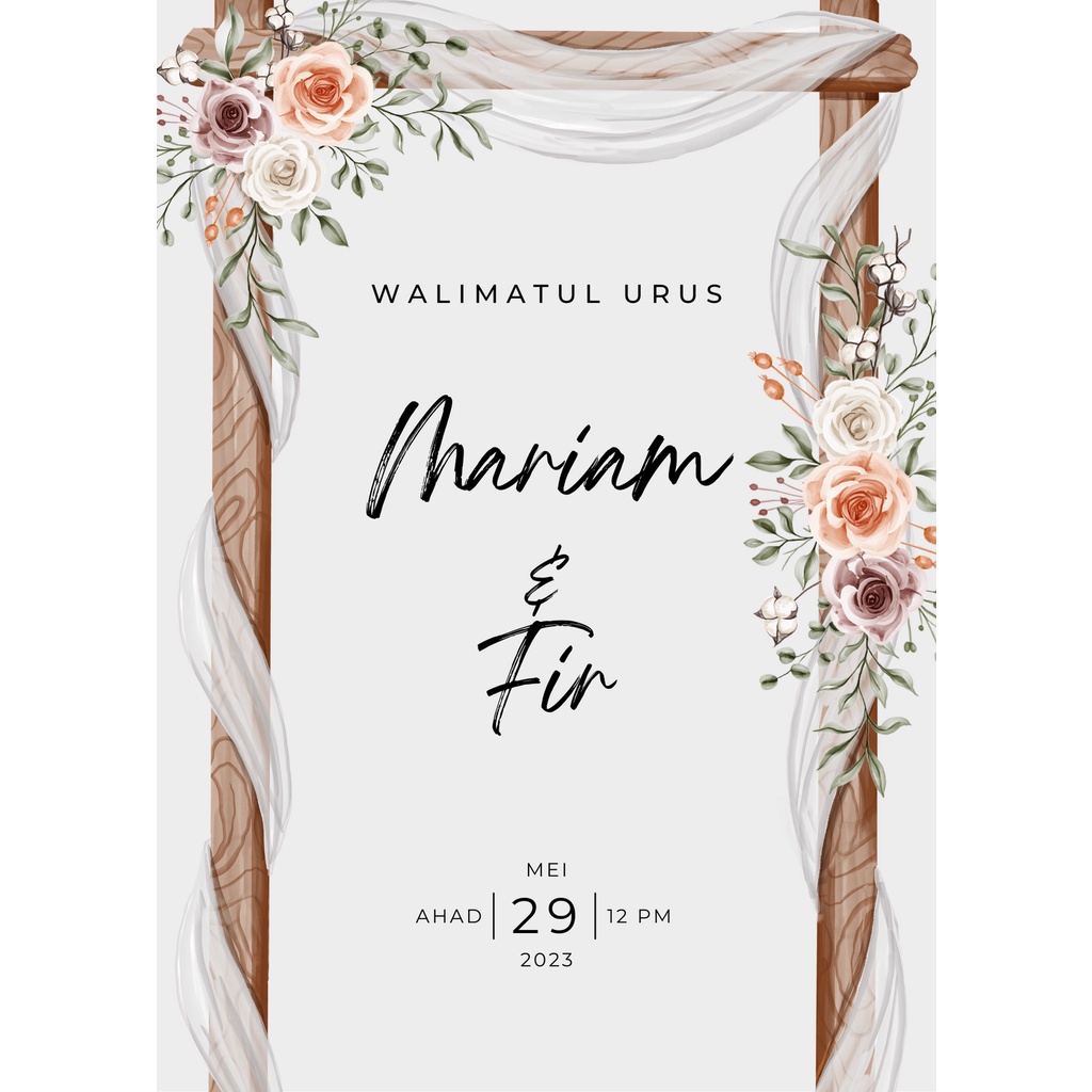 [BOLEH CUSTOM DOA] KAD JEMPUTAN KAHWIN/NIKAH DIGITAL BERSERTA LAGU ...