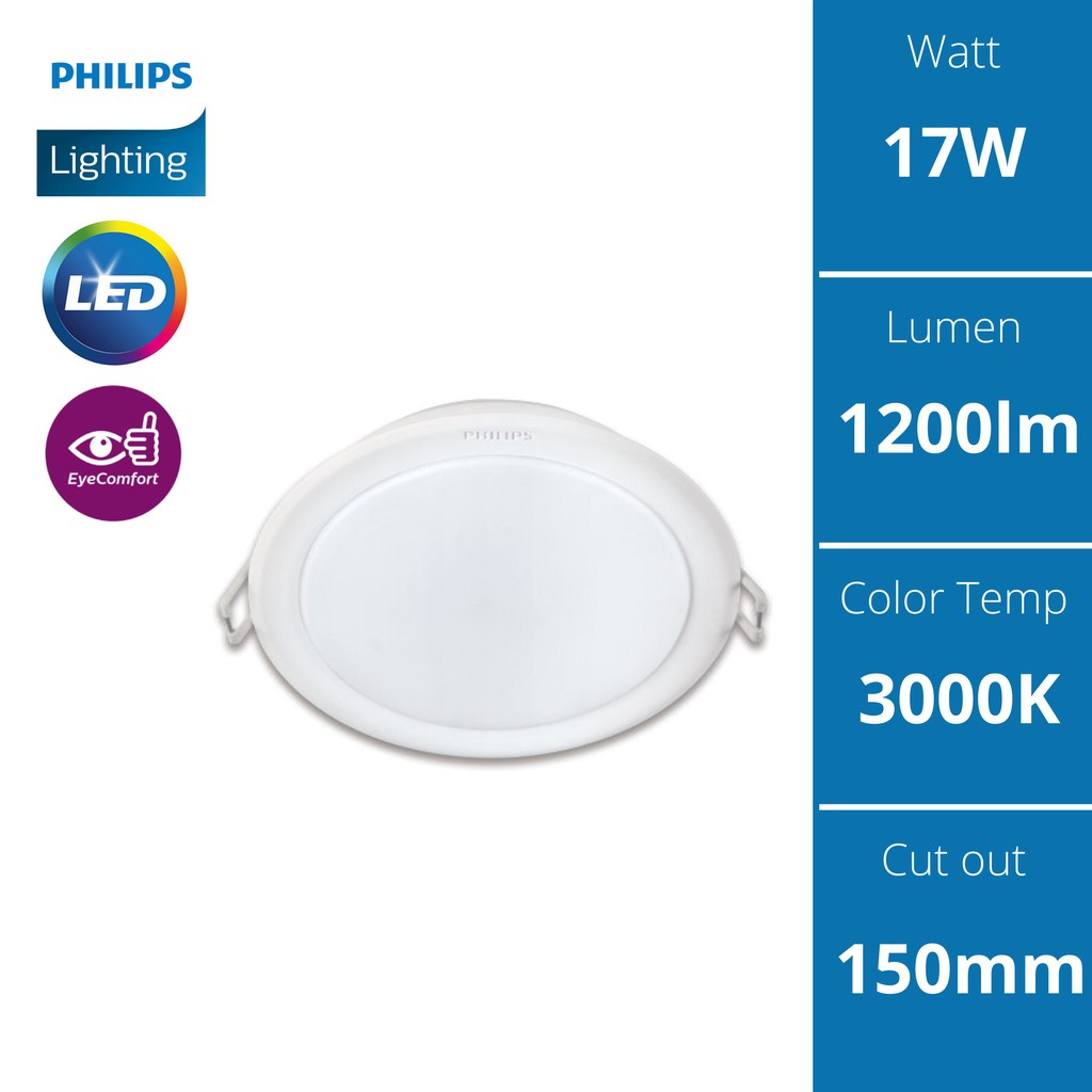 Philips Meson LED Downlight Round 17W | Shopee Malaysia