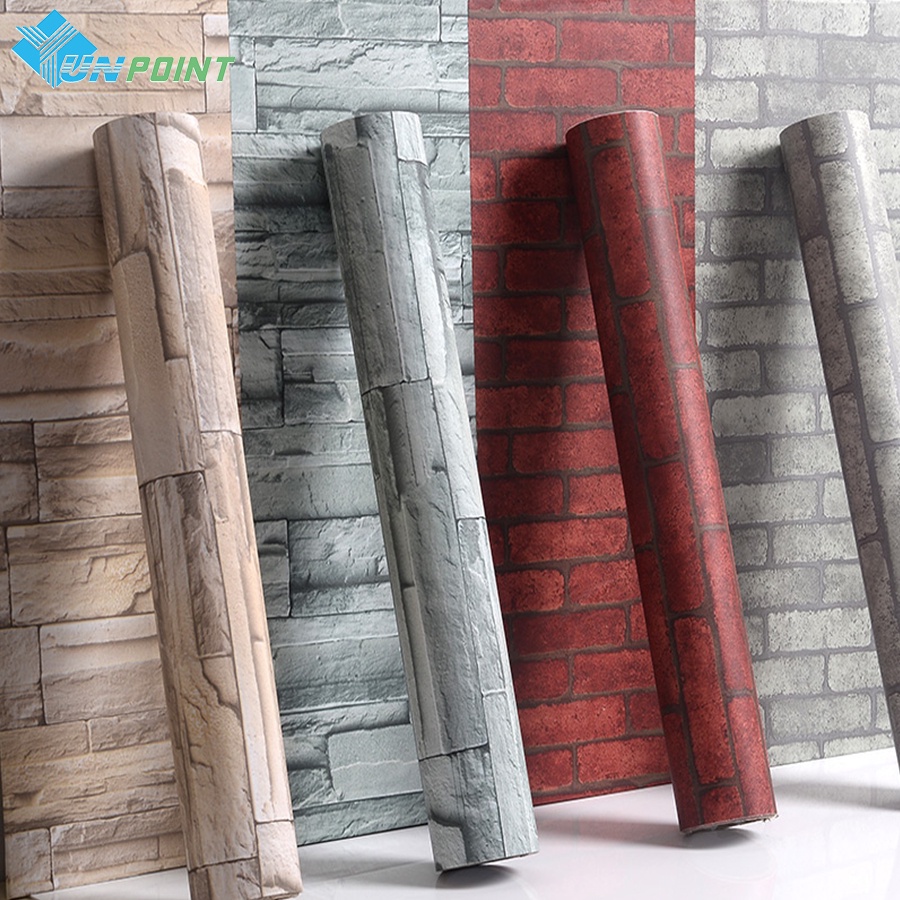 Waterproof Brick Wallpaper Living Room Bedroom Office 3D Wall Paper ...