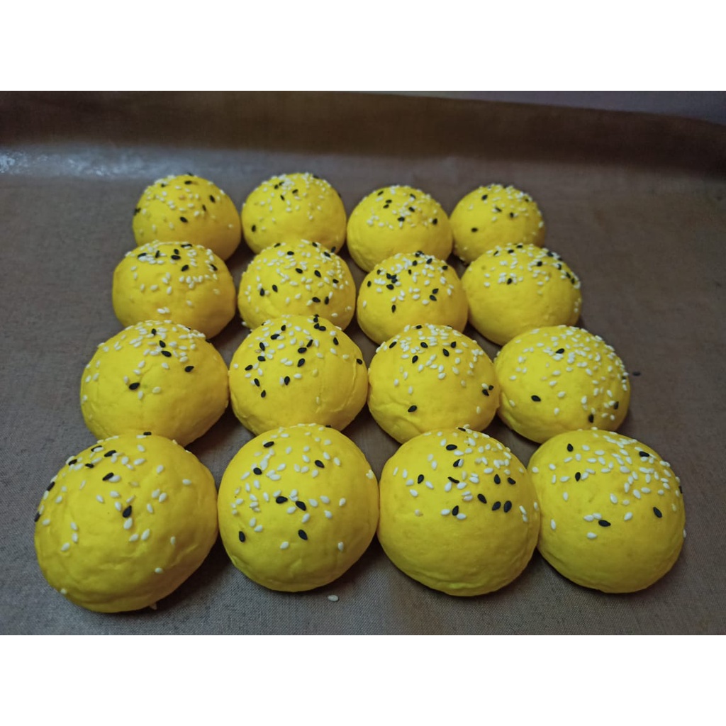 [MUSLIM HOMEMADE] ROTI BURGER WARNA MINI WARNA (BESAR SIKIT DARI SAIZ ...