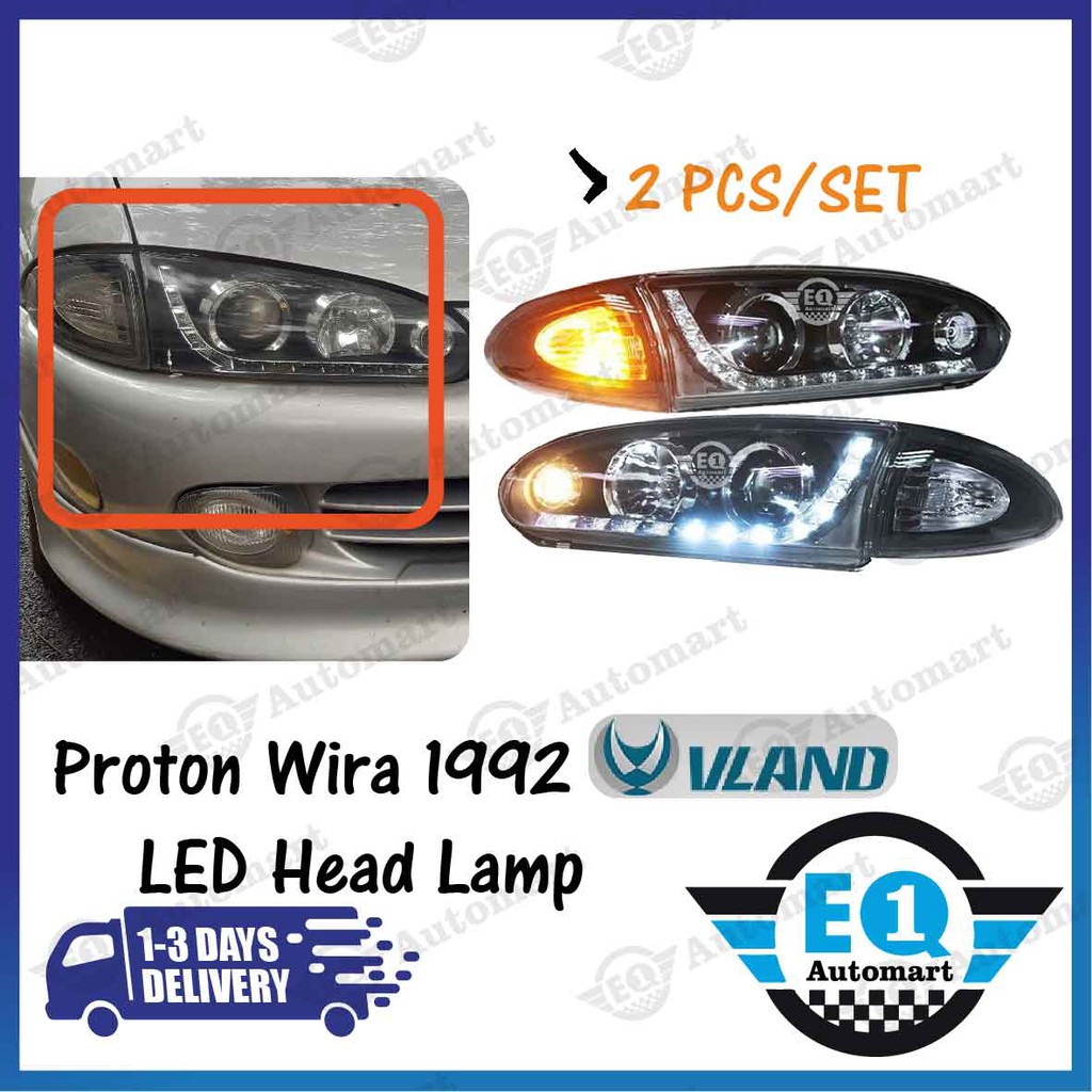 PROTON WIRA 1992 VLAND LED Head Lamp | Shopee Malaysia