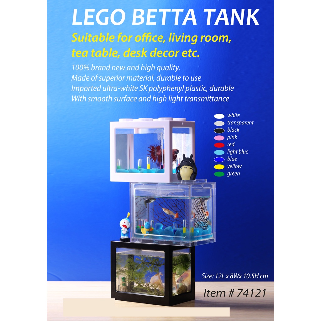 Colourful Lego Betta Tank - Pretty cute small tank for betta, guppy ...