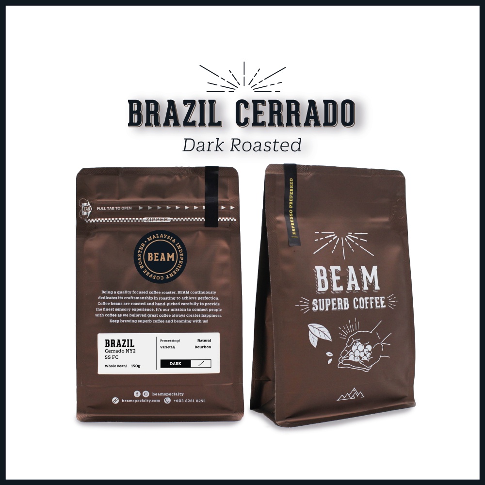 [BEAM] BRAZIL CERRADO NY2 SS FC | Freshly Roasted Coffee Beans (DARK ...