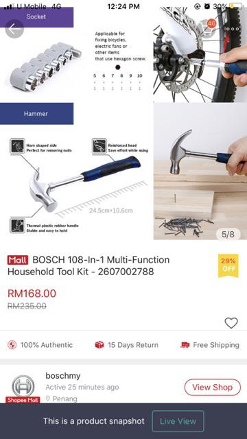 BOSCH 108-In-1 Multi-Function Household Tool Kit - 2607002788 | Shopee ...