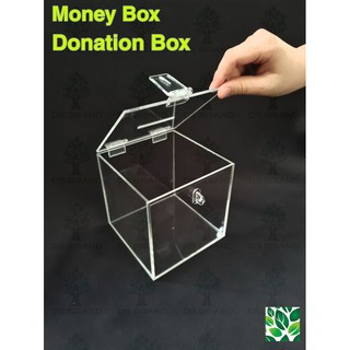 Acrylic Donation Box / Money Box / Suggestion Box / Feedback Box / Peti ...
