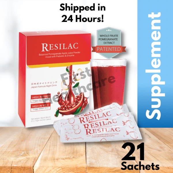 Resilac Botanical Pomegranate Apple Juice Powder Night Drink Fiber ...