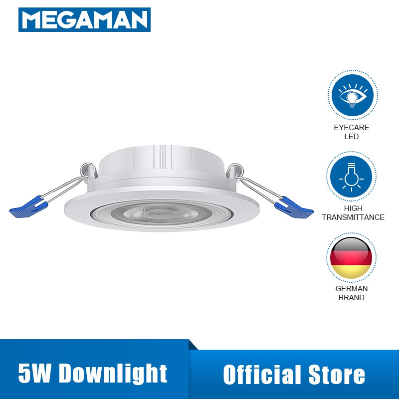 Megaman LED Eyeball Downlight Panel Slim Ceiling Energy Saving Home (5W ...