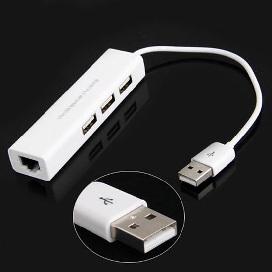USB 2.0 to RJ45 Lan Network Ethernet Adapter Card 3 Port Hub Android ...