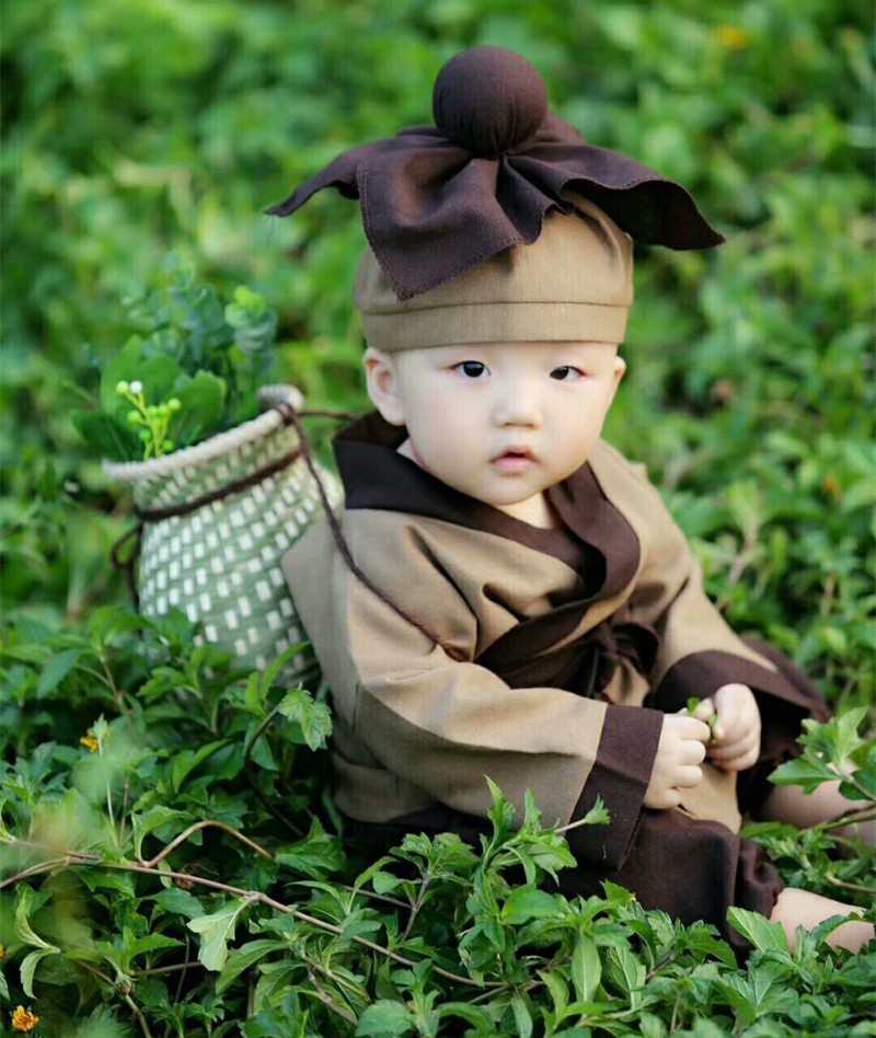 Children's Traditional Chinese Culture Clothing Little Monk Clothes ...