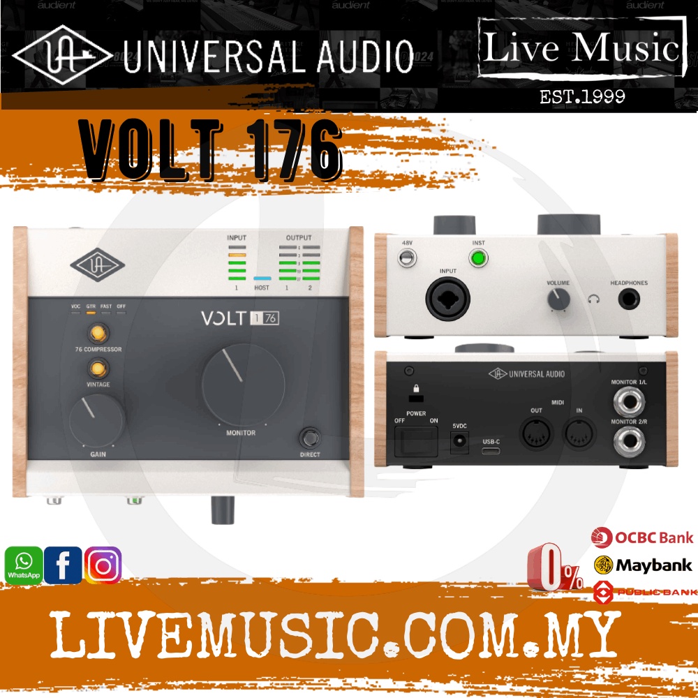 Universal Audio Volt 176 USB-C Audio Interface ( Volt-176 / volt 176 ...