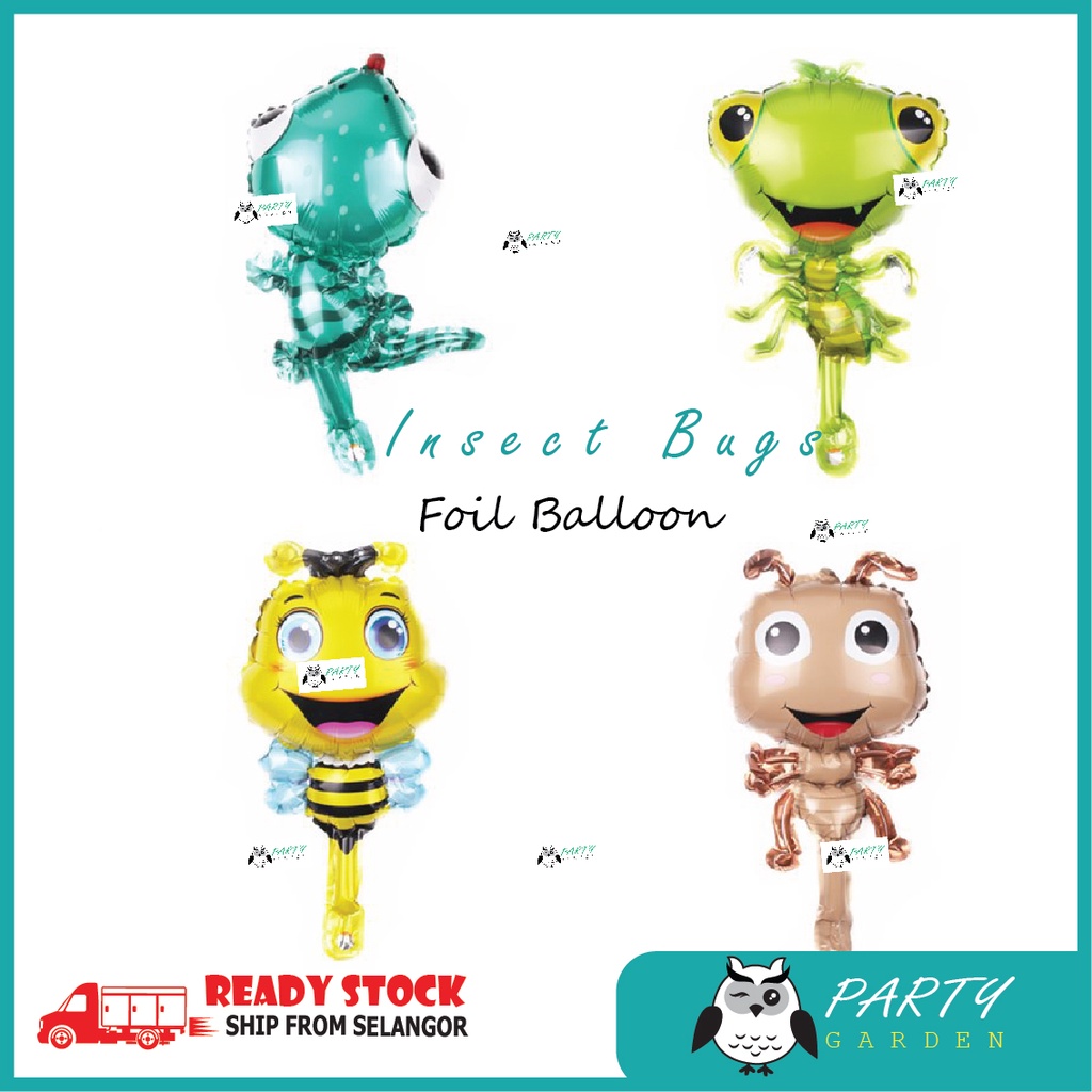 Insect Theme Bugs Balloon / Ant Bee Lizard Mantis Balloons | Shopee ...
